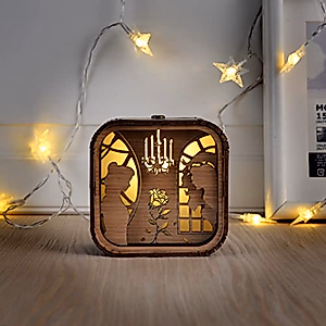 MissLiGarden Handmade Music Box, Vintage Wooden, Classic, Oriental Temple, Best Gifts for Wife Husband Girlfriend Boyfriend Girl Boy Son Daughter, Birthday, Beauty and The Beast (8 Songs Option)