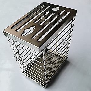 Sublibelief Knife Rests - Knife Block Holder Kitchen Stainless Steel Knife Organizer Storage Stand 8 Slots Top Hollow Iron Wire Different Size Shape Knife Sharpeners Scissors Kitchen