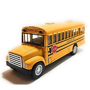 KiNSMART KiNSFUN Yellow School Bus 5" Die Cast Metal Model Toy Car