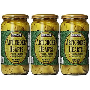 Kirkland Signature Artichoke Hearts, 33oz Jar (Pack of 3, Total of 99 Oz)