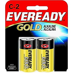 Eveready 02888 - C Cell 1.5 volt Gold Alkaline Battery (2 pack) (A93BP-2)