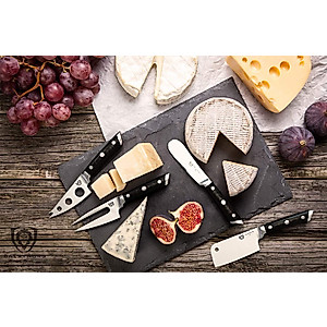 Dalstrong The Gladiator Series Elite 4-Piece Charcuterie & Cheese Knife Set Bundled with The Lionswood End-Grain Teak Cutting & Serving Board