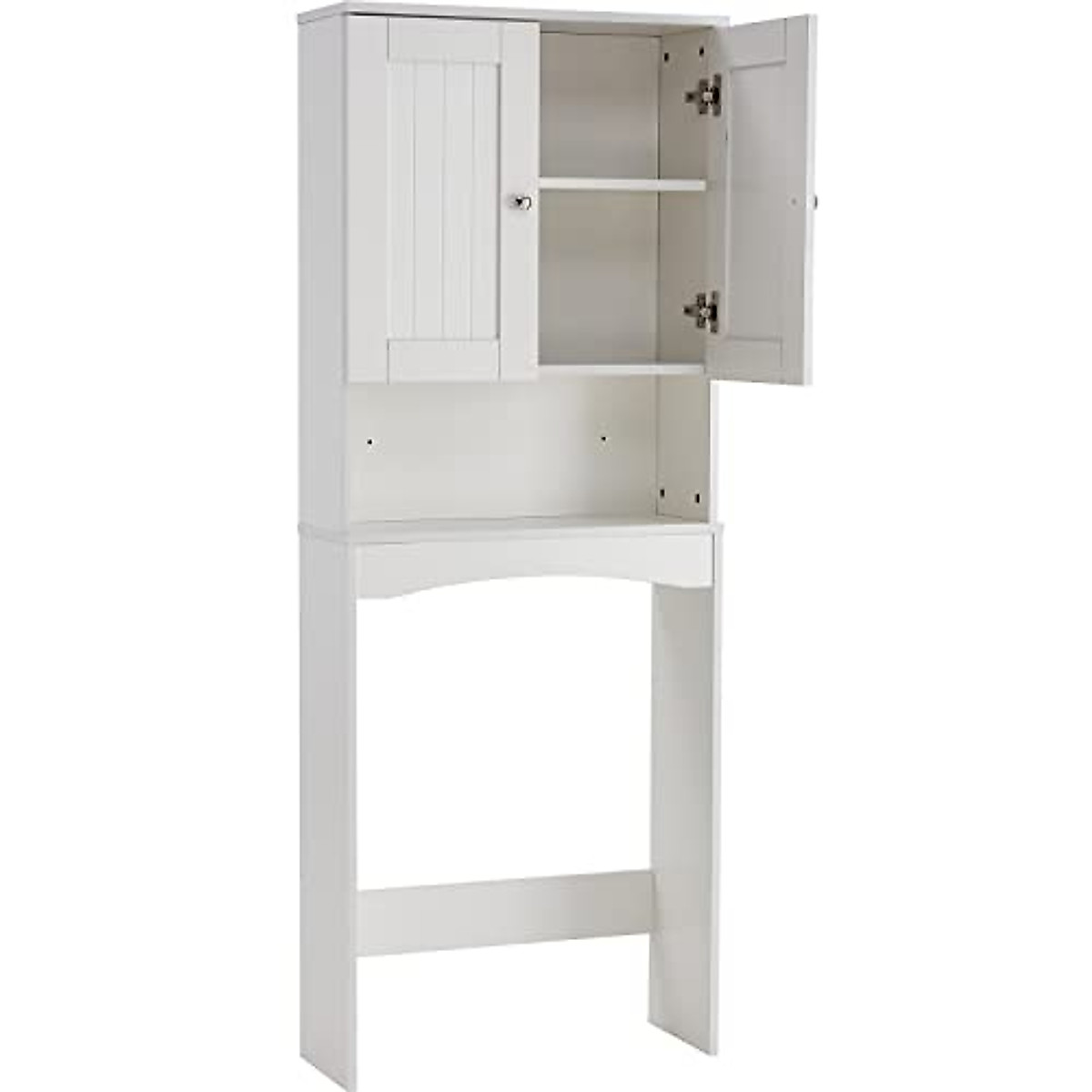 Recaceik Bathroom Storage Over Toilet, Over The Toilet Storage Cabinet with 2 Doors, Freestanding Bathroom Shelf Cabinet Organizer for Toilet, Laundry Room -23.60" L x 9.00" W x 61.80" H