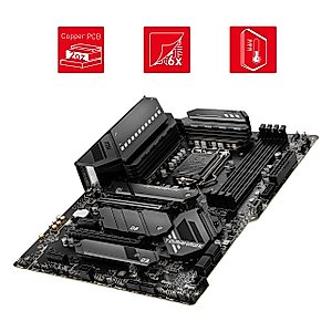 MSI MAG Z590 Tomahawk WiFi Computer Gaming Motherboard (ATX, 11th/10th Gen Intel Core, LGA 1200 Socket, DDR4, PCIe 4, CFX, M.2 Slots, USB 3.2 Gen 2, Wi-Fi 6E) Intel PC Motherboards (Renewed)