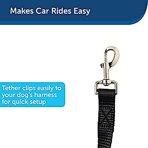PetSafe Happy Ride Dog Zipline - Back Seat Leash, Great for Travel Red 72 IN