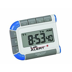 Heathrow Scientific HEA24670 Lab Alert Digital Four Channel Pocket Timer/Clock