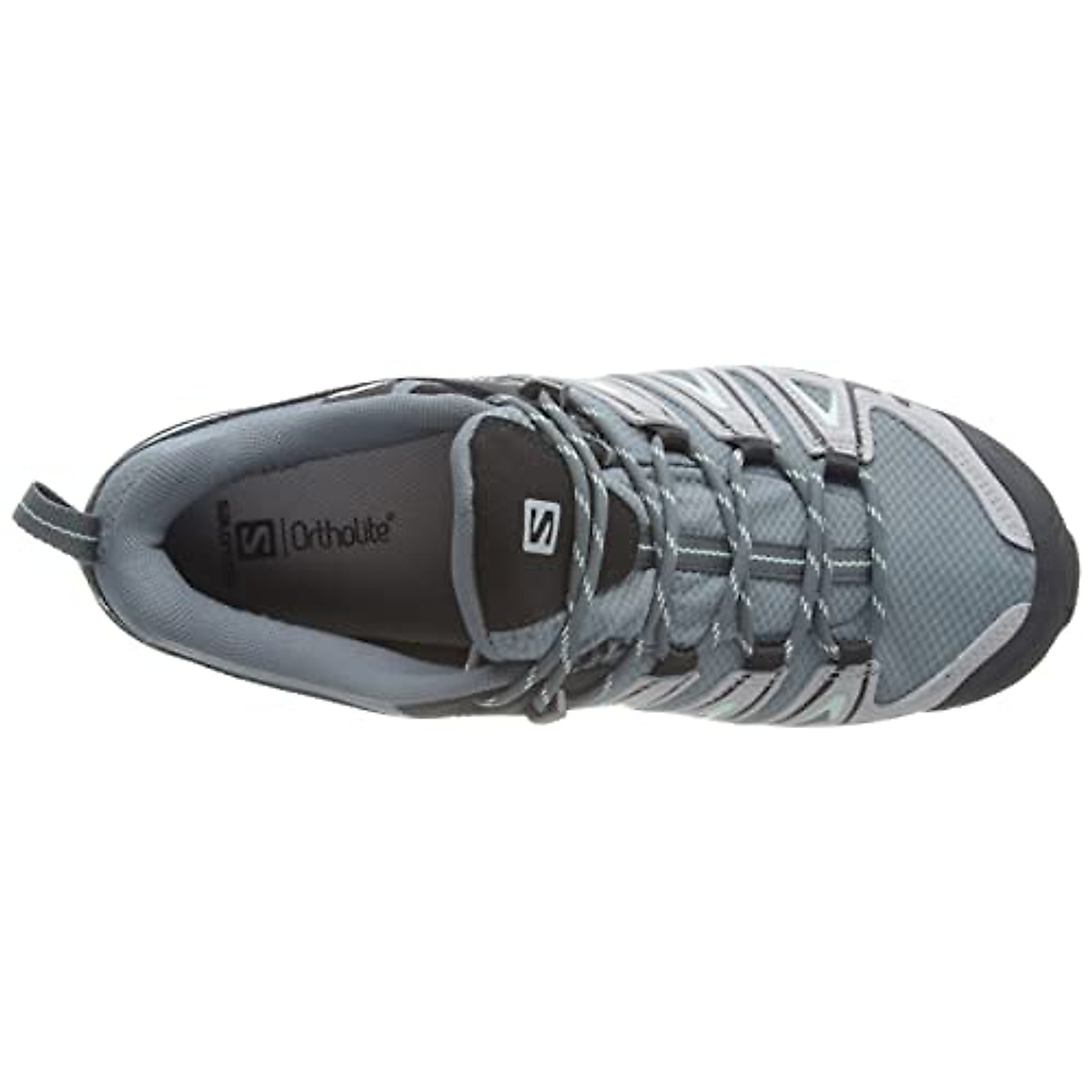 Salomon X Ultra Pioneer CLIMASALOMON Waterproof Hiking Shoes for Women, Stormy Weather/Alloy/Yucca, 7.5