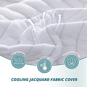 Dyonery 10 Inch Queen Memory Foam Mattress,Gel Charcoal Fiberglass Free Mattress Bed in a Box, CertiPUR-US Certified, Made in USA, Double Mattress, 60"×80", Medium