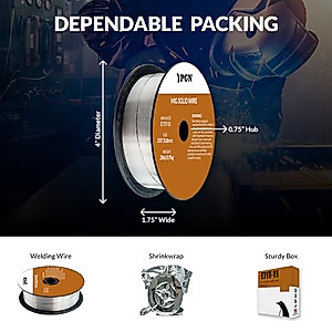 PGN Flux Core Welding Wire - E71T-11 .030 Inch, 2 Pound Spool - Gasless Mild Steel MIG Welding Wire with Low Splatter - For All Position Arc Welding