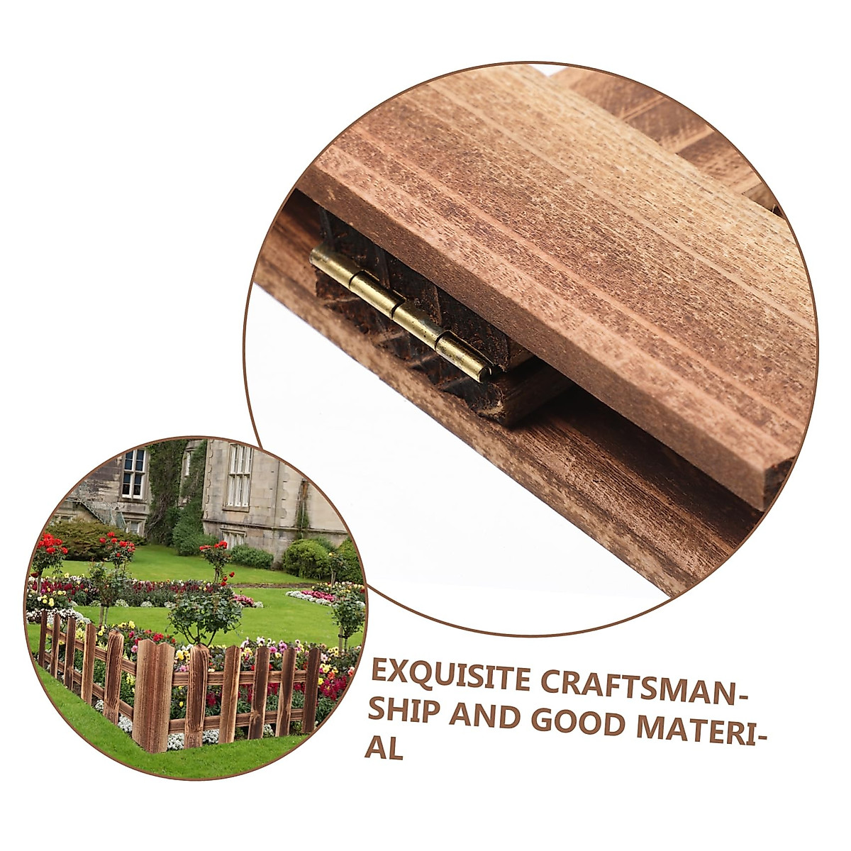 Garden Fence Yard Border Fence Landscape Fence Wood Yard Border Garden Supplies Garden Ornament Courtyard Fence Courtyard Partition Fence DIY Flowerbed Fence Fencing for Garden