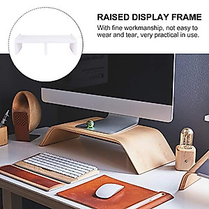 Cabilock Computer Holder Desktop Computer Stand Monitor Riser Stand Desktop Ergonomic Monitor Stand Riser for Computer PC Laptop Printer TV Notebooks LCD LED Display (White) Desktop Stand