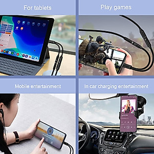 Samsung Galaxy S23 Headphone Adapter, 2 in 1 USB C to 3.5mm Aux Audio Jack with 60W Fast Charging Dongle Cable for Galaxy S24 S23 Ultra S22 S21 A14 A54 A13 Flip5, iPhone 15/15 Pro Max, Pixel 8 7 6 5 4