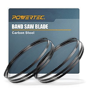 POWERTEC 56-7/8 Inch Bandsaw Blades, 1/4" x 14 TPI Band Saw Blades for Sears Craftsman, Shopcraft, and Duracraft 3-Wheel Band Saw for Woodworking, 2 Pack (13213-P2)