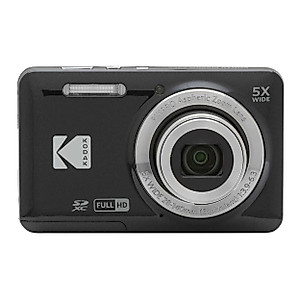 Kodak PIXPRO Friendly Zoom FZ55 Digital Camera (Black) Bundle with Case for Compact Point and Shoot Cameras (2 Items)
