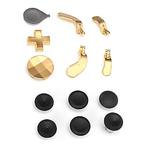 Yunir Joysticks Paddles, Gamepad Swap Metal Mod Joysticks Paddles Accessory Replacement for One Elite Series 2 Controller(Golden)