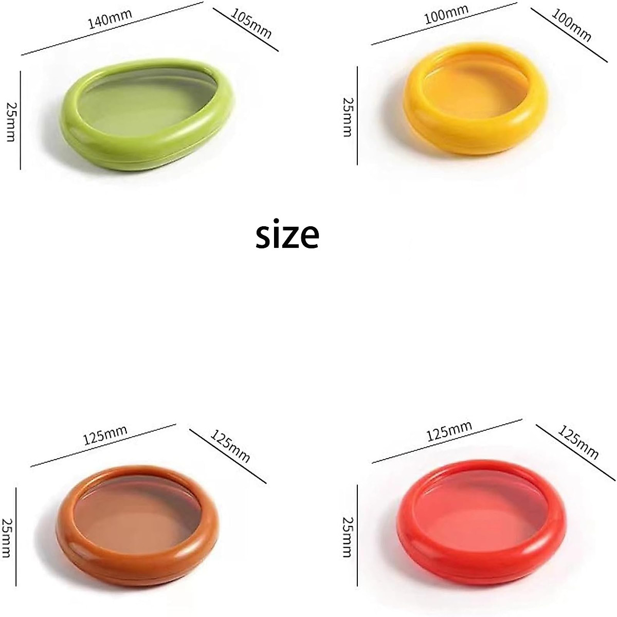 crazyliandlin Fruit Storage Containers For Fridge,Silicone Fruit Storage Box,Silicone Fruit and Vegetable Storage Containers Set for Fridge Keep Fresh(4 Pcs)