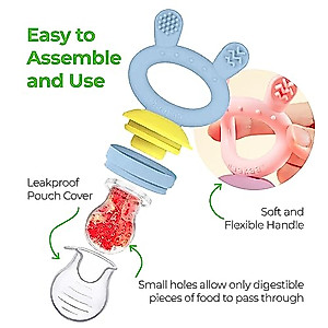 Haakaa Silicone Fresh Food Feeder with Silicone Pouch Cover 1 PK BPA Free (Olive Green)