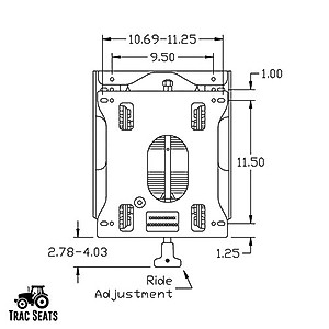 TRAC SEATS Seat Suspension Kit For Zero Turn Lawn Mower Tractor John Deere, Hustler, Z TRAK, Kubota, Exmark - SAME DAY SHIPPING - 1 YEAR WARRANTY