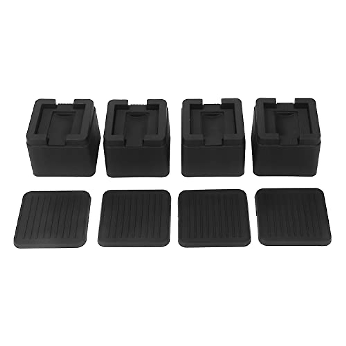 Jeanoko Furniture Riser Pad, Rubber Wide Use 4 Sets Bed Raisers Blocks for Washing Machine