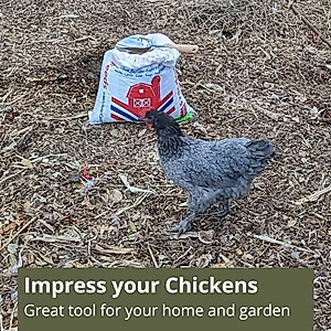 Giant 13.5” Stainless Steel Scoop with Long, Beautiful Wooden Handle. Perfect for Fertilizer and Compost in the Garden or use with Ice, Dry Goods, Pet Food or Feed. – By Truly Garden