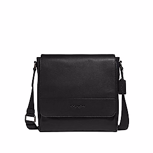 Houston Map Bag Leather Black