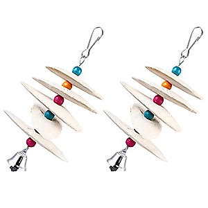 balacoo Bird Cuttlebone Chew Toy- 2pcs Cockatiels Cuttlebones, Hanging Cuttlebone for, Natural Cuddle Bone for Birds Cockatiels All Parrots Lovebirds Small Conures Parakeets