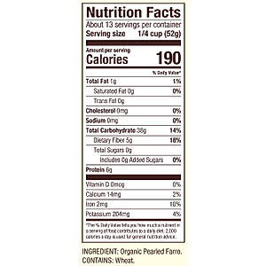 Bob's Red Mill Organic Farro Grain, 24-ounce (Pack of 4)