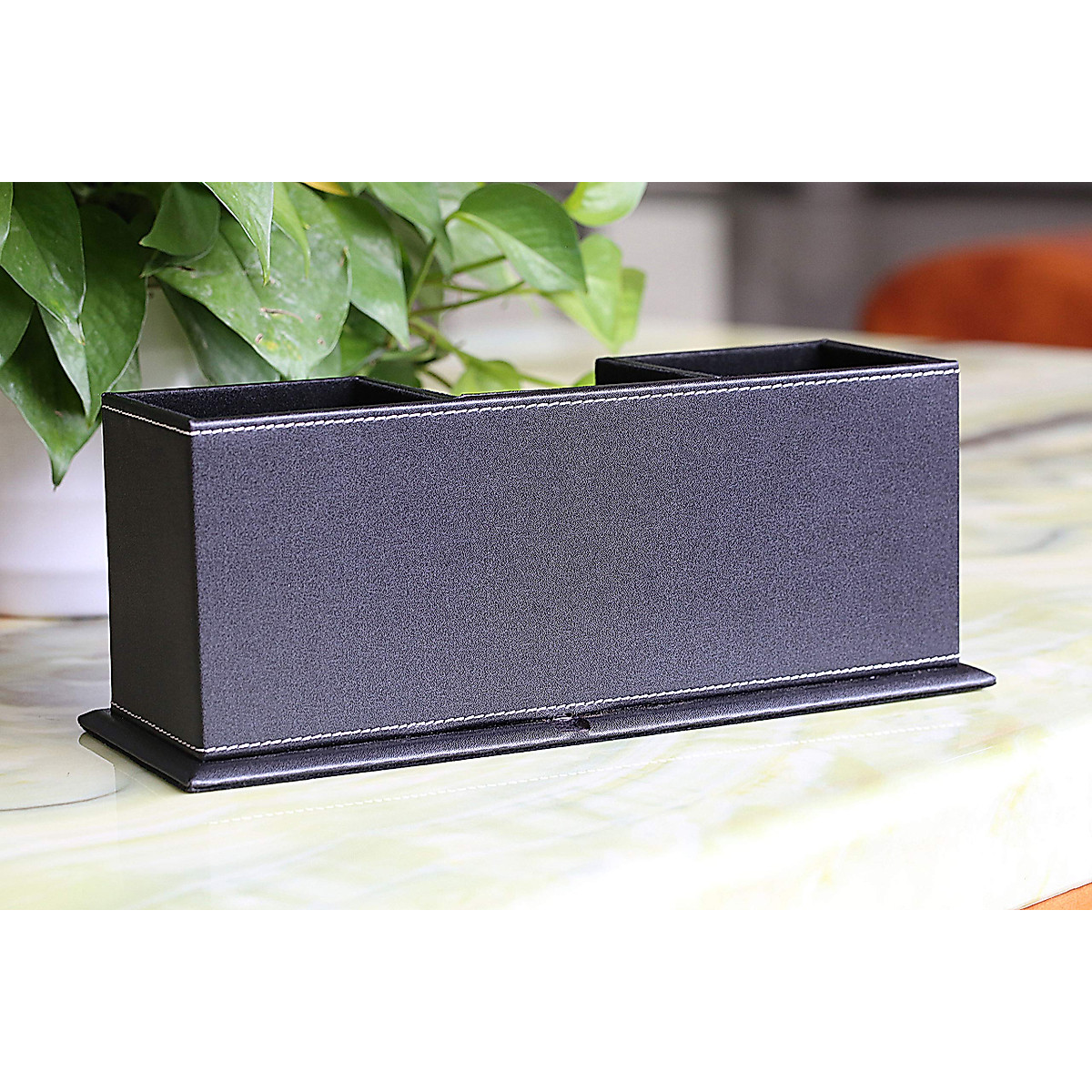 PowEver Qi Wireless Charging Stand with Desk Organizer Upgrade 15W Pen Holder Charger for iPhone Samsung and Other QI-Enabled Devices