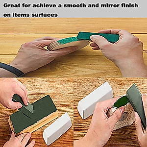 Utoolmart Polishing Buffing Compound, Green Solid Polishing Wax, 180 x 40 x 35mm Polishing Compound Kits, Big Buffing Sharpening for Polishing, 3 Pcs