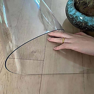 Clear PVC Desk Chair Mat Transparent PVC Floor Protection Pad Door Mat for Hard Wood/Tile Floor, Extra Long Plastic Hallway Carpet Protector, Door Mats, Can Be Cut, Indoor Outdoo,1.5mm Thick,75/95/115