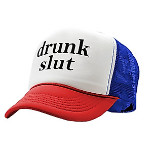 Drunk Slut Party Hat Funny Trucker Hat for Wild Nights, Drinking Hat Snapback Trucker Cap, Rude and Humorous Design for Unforgettable Celebrations
