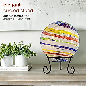 Alpine Corporation HGY310A-TM Gazing Globe with LED Lights, 10 Inch Tall, Multi-Color