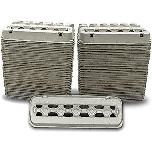 CROKI Blank Egg Cartons - 110 Count - 12 Egg Capacity, Unprinted, Strong Biodegradable Pulp Fiber, Perfect for Storing up to 12 Small to Medium Chicken Eggs