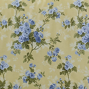 Laura Ashley - Queen Duvet Cover Set, Reversible Cotton Bedding with Matching Shams, Includes Bonus Euro Shams & Throw Pillow Covers (Cassidy Yellow, Queen)