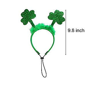 JOTFA St. Patrick's Day Dog Bandana Costumes, St. Patrick's Day Shamrock Dog Headband Buffalo Plaid Dog St. Patrick's Day Bandanas for Small Medium Large Dogs