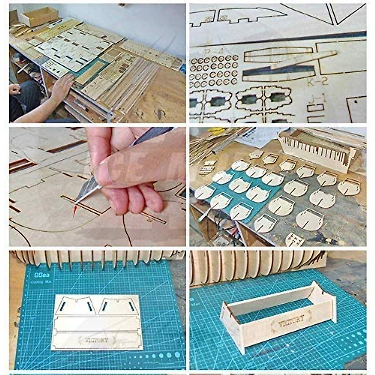 HMS Victory 3D Wooden Puzzle DIY Ship Craft Laser-Cut Model Kits to Build for Adults 1:200