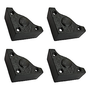 Adonai Hardware "Bamah" Vintage Black Antique Cast Iron Retro L-Corner Edge Cover Protector for Safety Guard, Furniture, Cabinets, Tables, Wooden Jewelry Box, Chest, Trunks, Corner Protection