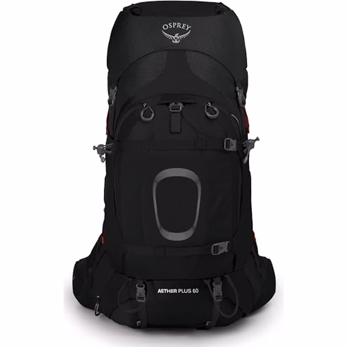 Osprey Aether Plus 60L Men's Backpacking Backpack, Black, L/XL