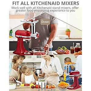 Meat Grinder Attachment for Kitchenaid, HOMGEN Professional Food Meat Grinder Attachment for Kitchenaid Durable Sausage Stuffer for kitchenaid Standmixers With Complete Accessories to Enjoy Cooking
