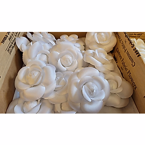 M&S Schmalberg Handmade White Camellia Brooch Pin - Elegant Silk Fabric Flower Accessory, American-Made in New York's Garment Center