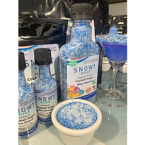 Snowy River Cocktail Sugar Rimmer Mixed Blends - All Natural Cocktail Decorating Sugar, Cocktail Garnish (Blue Dream, 2oz Bottle)