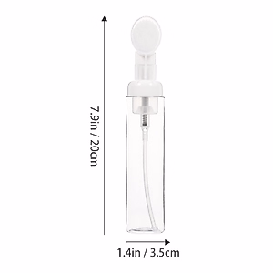 Foaming Dispenser 3Pcs Foaming Soap Dispenser Empty Facial Foam Bottle Hand Soap Containers with Foam Massage Clean Brush Head for Home Bathroom 100ml 30ml
