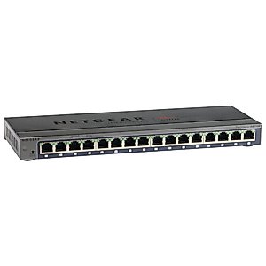 NETGEAR ProSafe GS116 16 Port Gigabit Desktop Switch - switch - 16 ports - desktop (GS116NA)