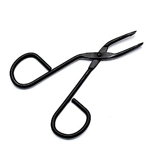 Laja Imports 'Eyebrow Tweezer Full Black Stainless Steel Professional Scissors Shaped Slant Tip Tweezer Clip For Women Makeup Accessories for Educational Use