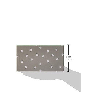 Home Traditions Foldable Cloth Storage Box Closet Dresser Drawer Organizer Cube Basket Bins Containers Divider with Drawers for Underwear, Bras, Socks, Ties, Scarves - Set of 2, Gray Polka Dot