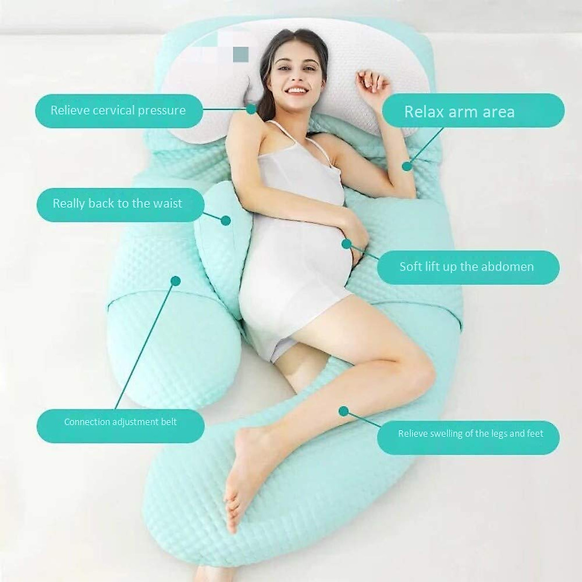 Whole Body Sleep Support Pillow - Neck and Back Pain, The Best Orthopedic Pillow to Restore Support - Green