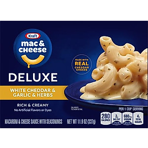 Kraft Deluxe White Cheddar & Garlic & Herbs Macaroni & Cheese Dinner (11.9 oz Box)
