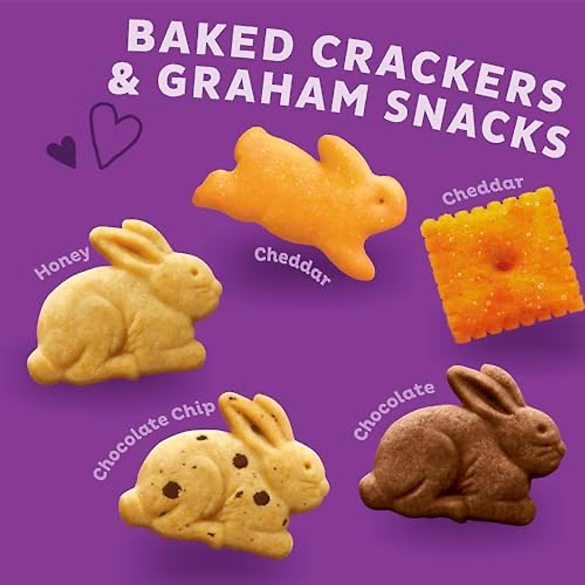 Annie's Organic Baked Snack Crackers, Single Serve, Cheddar Bunnies, 0.75 Oz (Pack of 100)