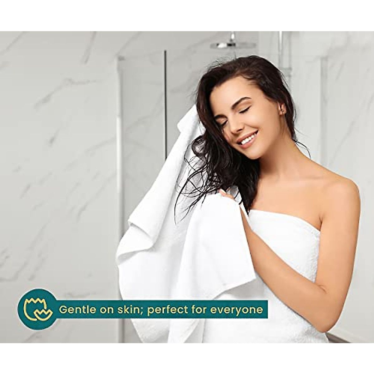 TOALLA (Pack of 12 White Bath Towels Bulk 20x40 Inches -100% Cotton Economy Cheap Bath Towels for Commercial Uses, Gym, Salon, Spa & Hair -Lightweight Bath Towels Quick Drying -Bath Towels Sets Bulk