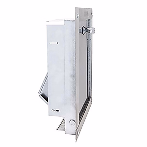 Oswald Supply Midland Style Stainless Steel Trash Chute Door - Bottom Hinged, 12"(W) X 15"(H), Self Closing, Fire Rated & UL Approved